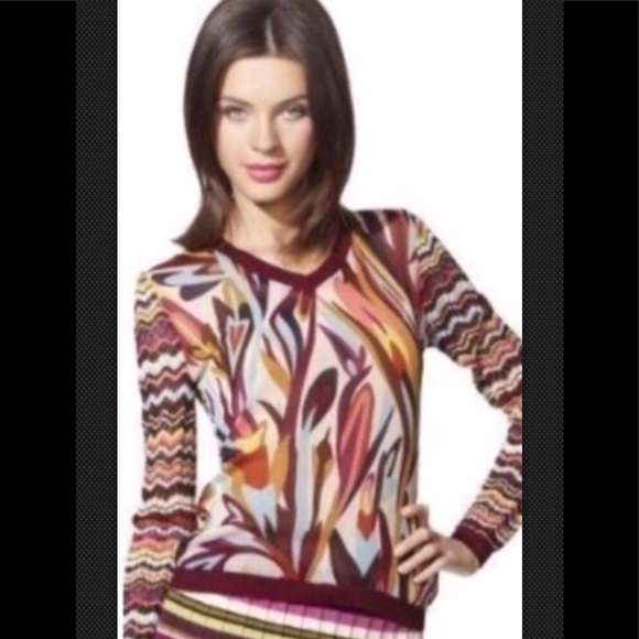 Missoni | Tops | Missoni Target Nwot Chevron Blouse Sweater Sheer | Poshmark